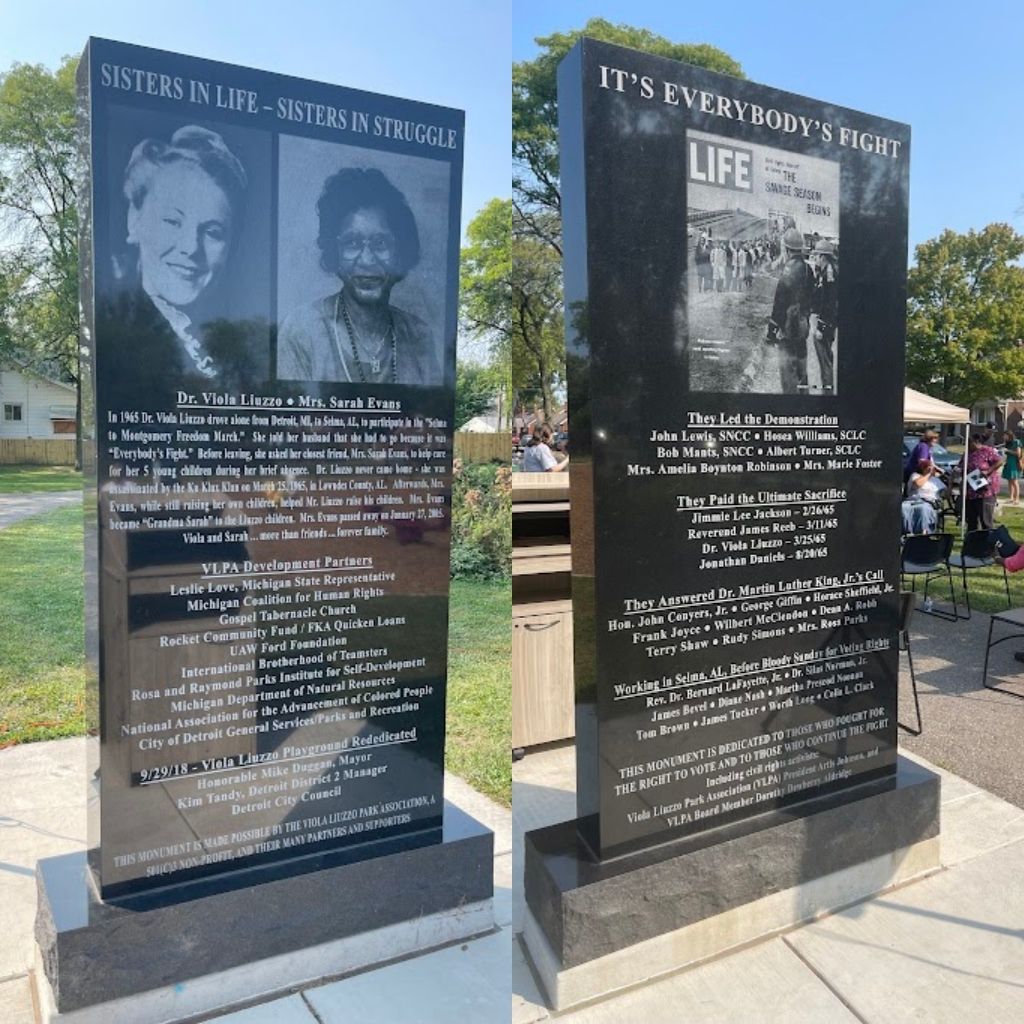 Civil rights monument unveiled in Detroit reflects on voting rights ...
